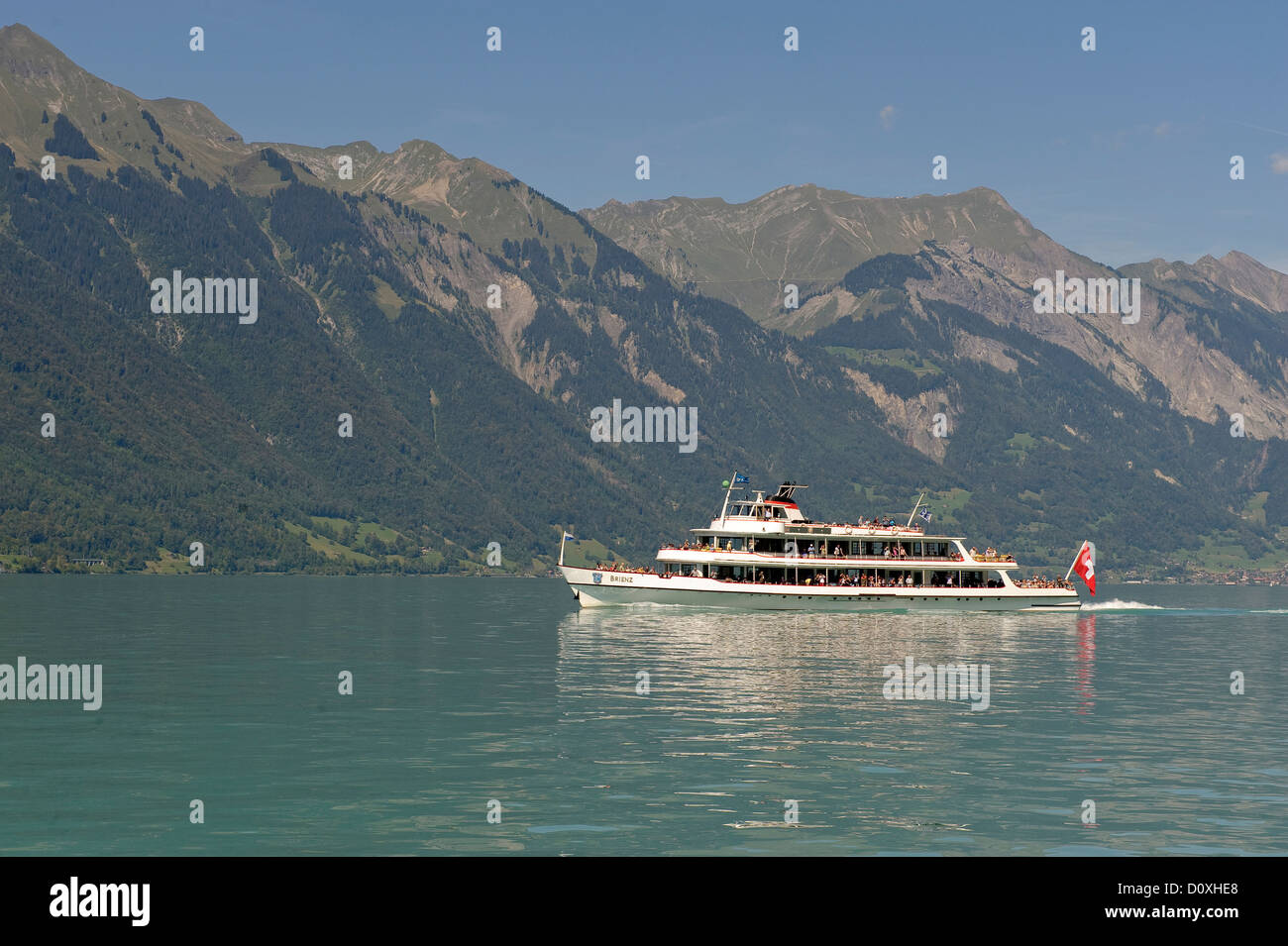 Berner Oberland, Brienzersee, Kanton Bern, Schweiz, Europa, See, Schiff ...