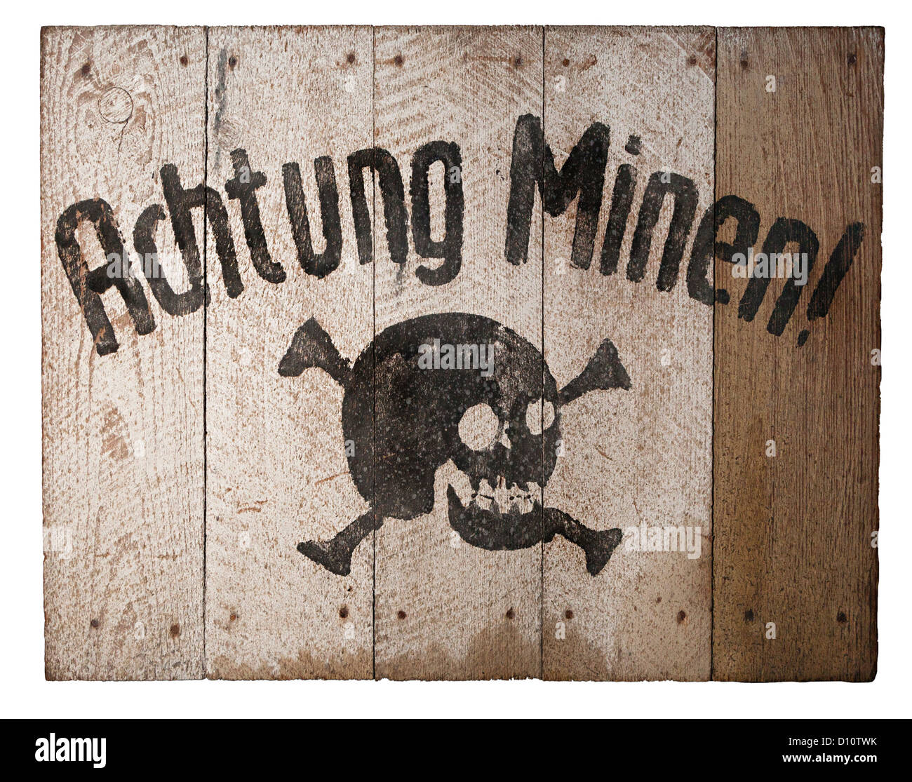 German warning sign mines minen Ausgeschnittene Stockfotos und -bilder ...