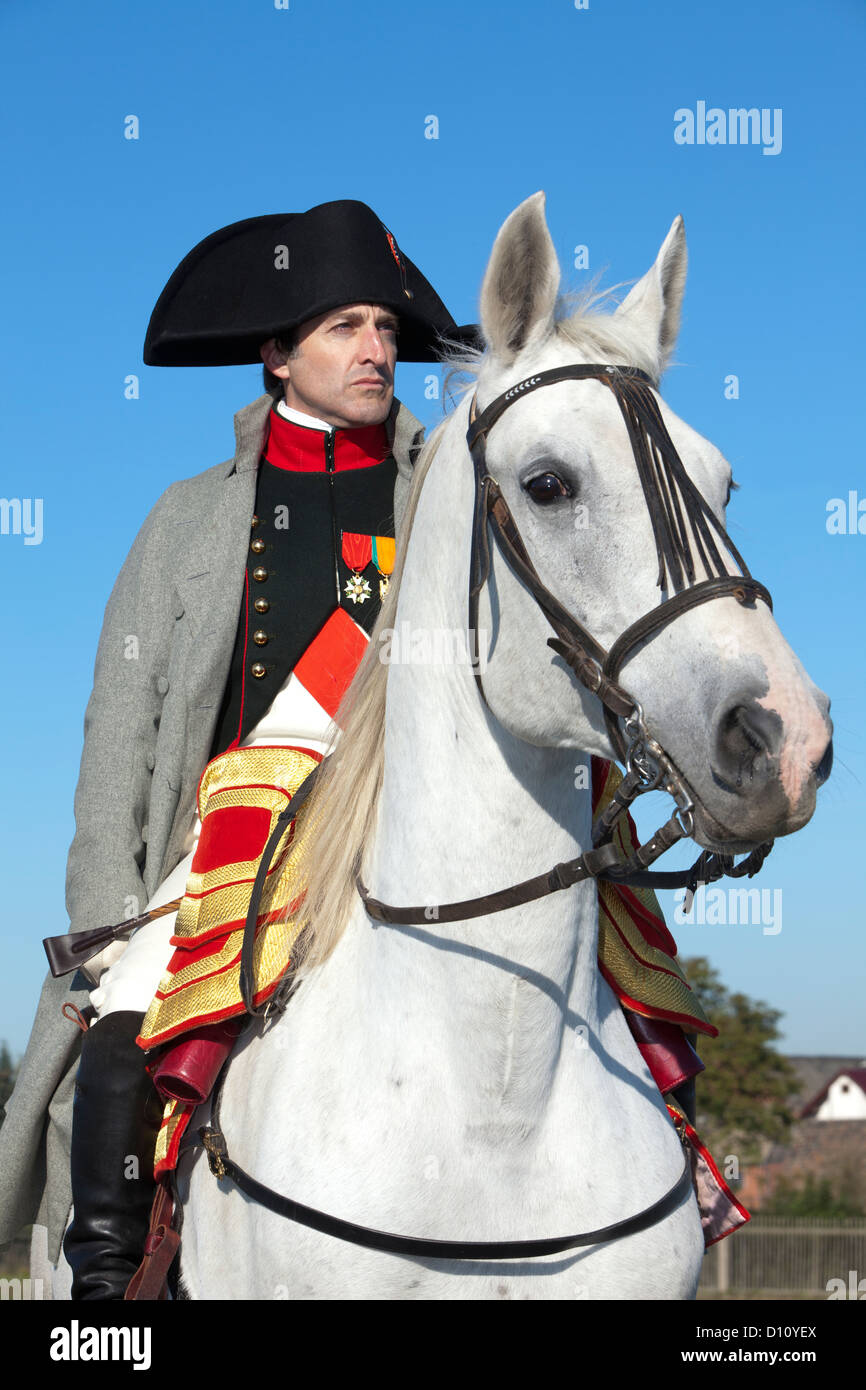Napoleon Bonaparte mit seinen Truppen bei der Schlacht von Jena ...
