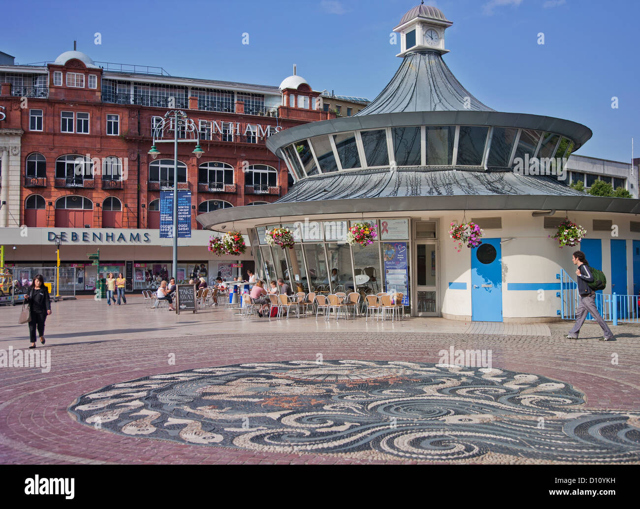 Bournemouth-Platz, Innenstadt von Bournemouth, Dorset, England ...
