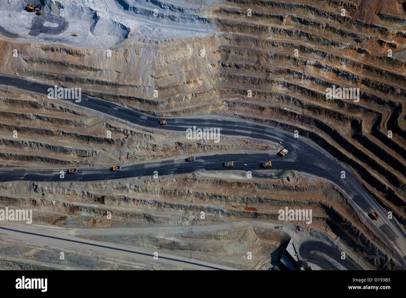 Luftaufnahme Bingham Canyon Open Pit Copper Mine, Utah Stockfotografie ...