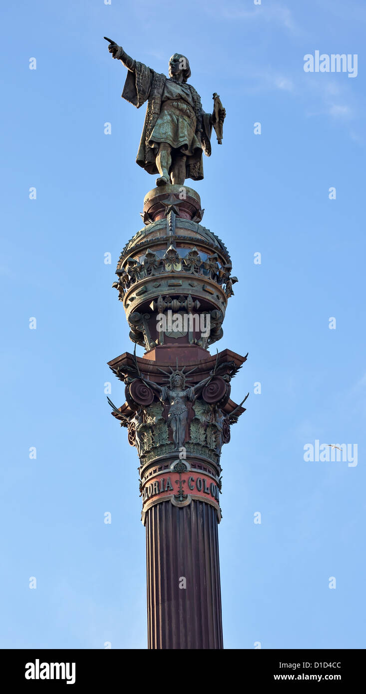 Kolumbus-Denkmal, Monument A Colom, Columbus-Statue, Barcelona, Spanien ...