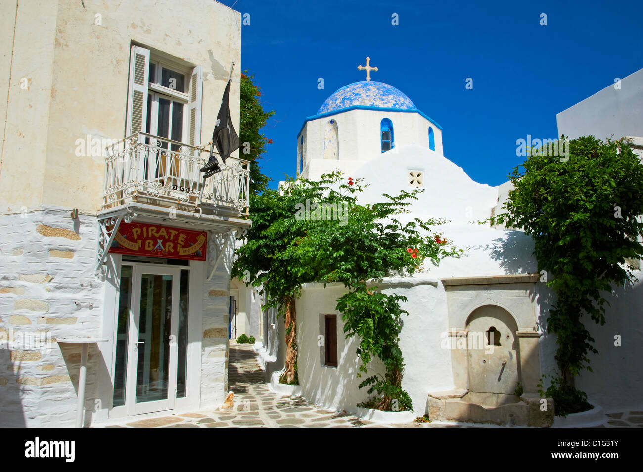 Kirche, Hora (Chora) Parikia, Paros, Cyclades, griechische Inseln ...