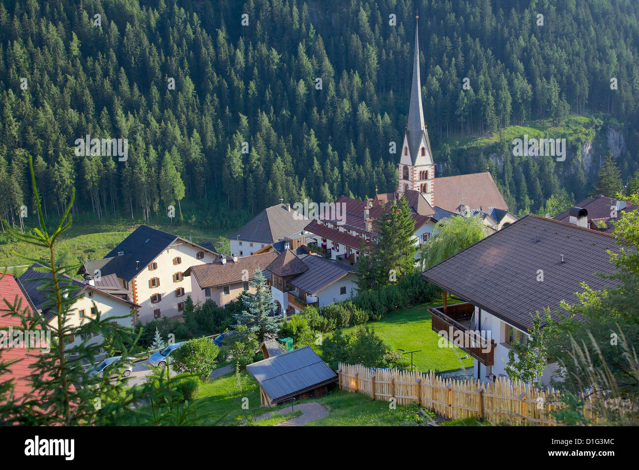 Kirche in St. Christina, Gröden, Provinz Bozen, Trentino-Alto Adige ...