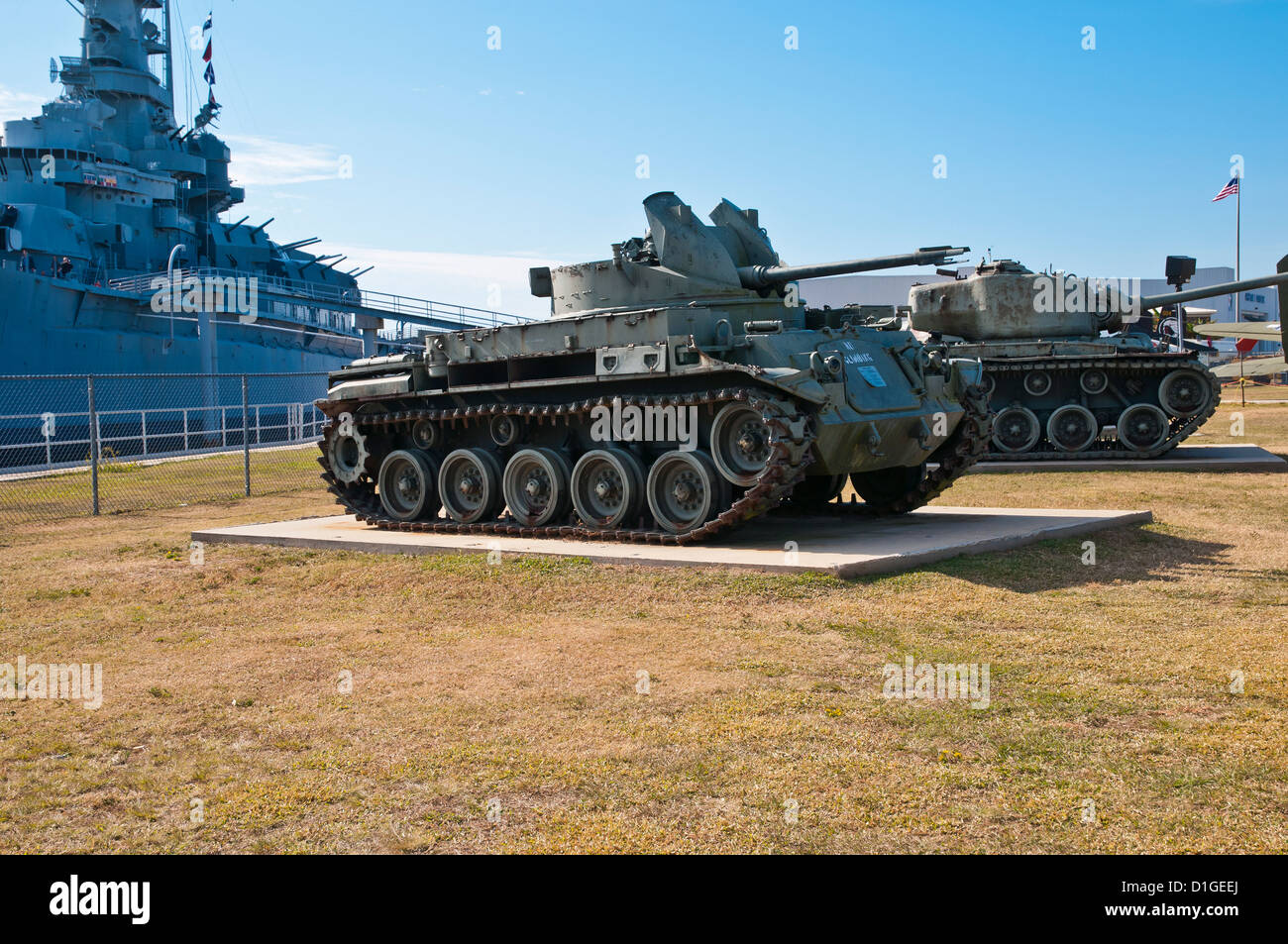 Tanks, Battleship Memorial Park, Mobile, Alabama Stockfotografie - Alamy