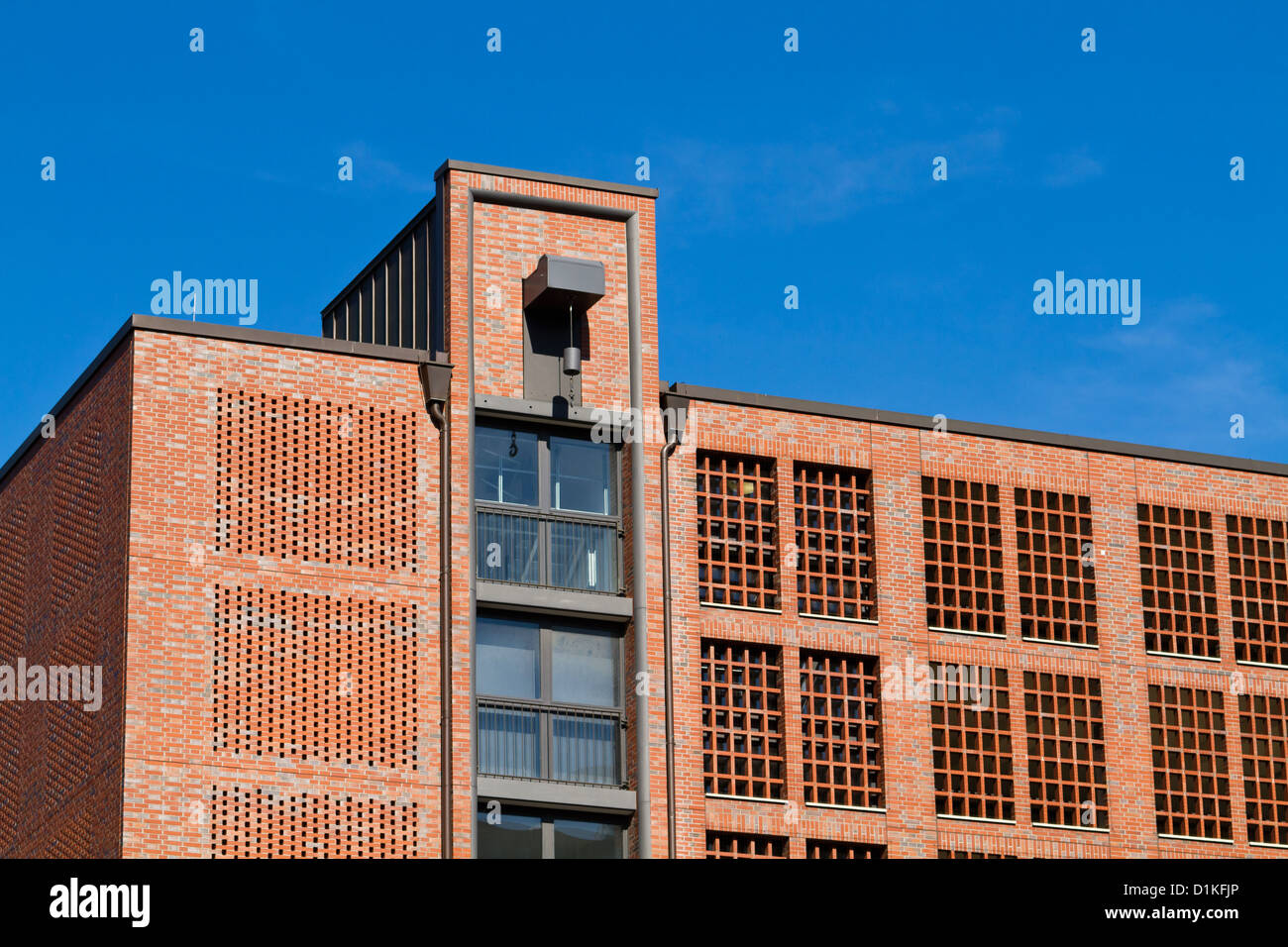 Typische Klinker Ziegel Fassade in Hamburg, Deutschland Stockfotografie ...