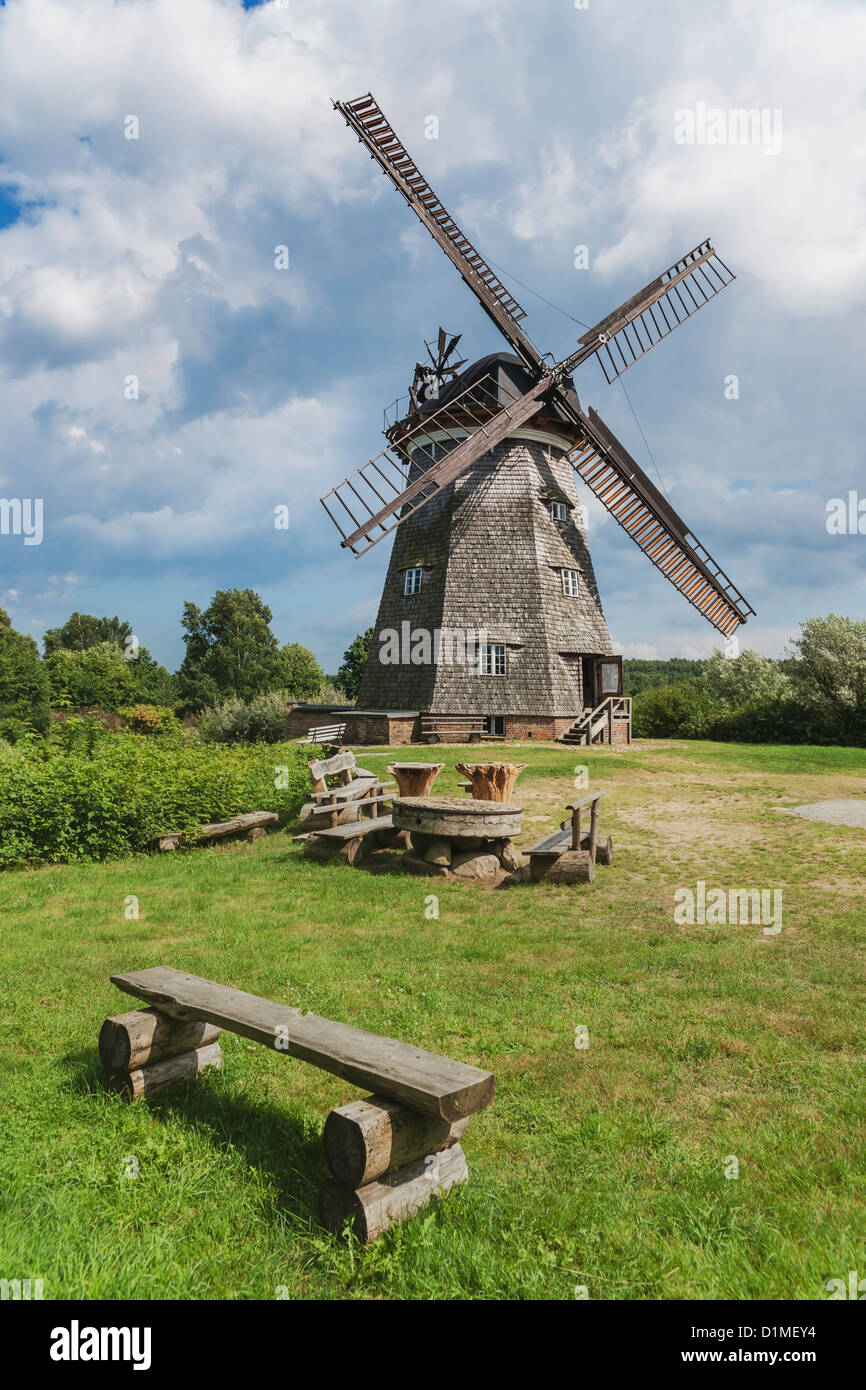 Holländische Windmühle aus dem 19. Jahrhundert, Benz, Insel Usedom ...
