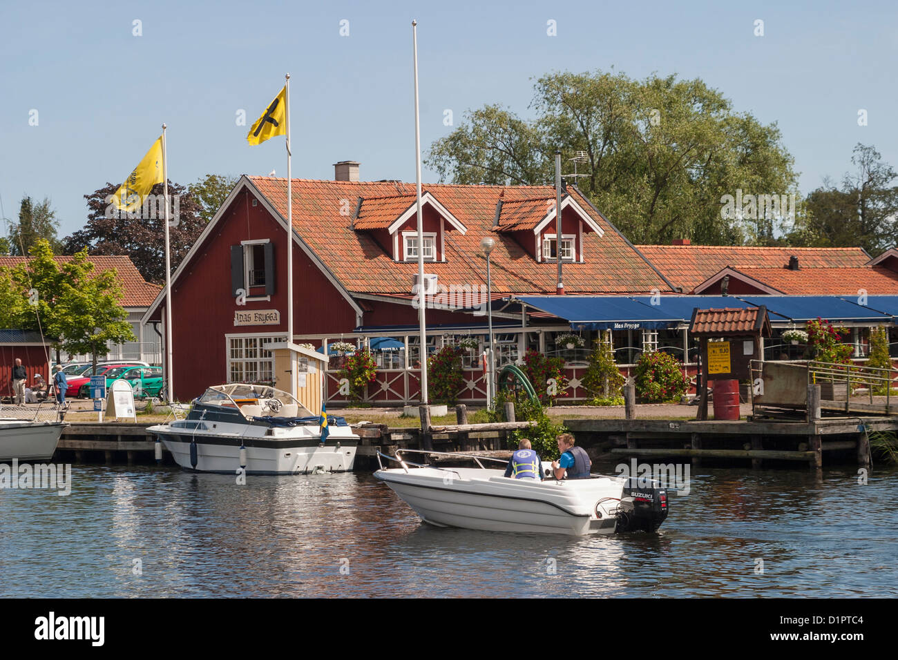 Boote im Hafen in Karlsborg, Schweden Stockfotografie - Alamy