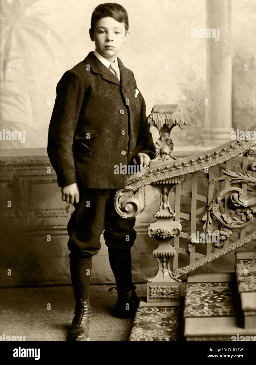 Viktorianische Boy Portrait Stockfotografie - Alamy