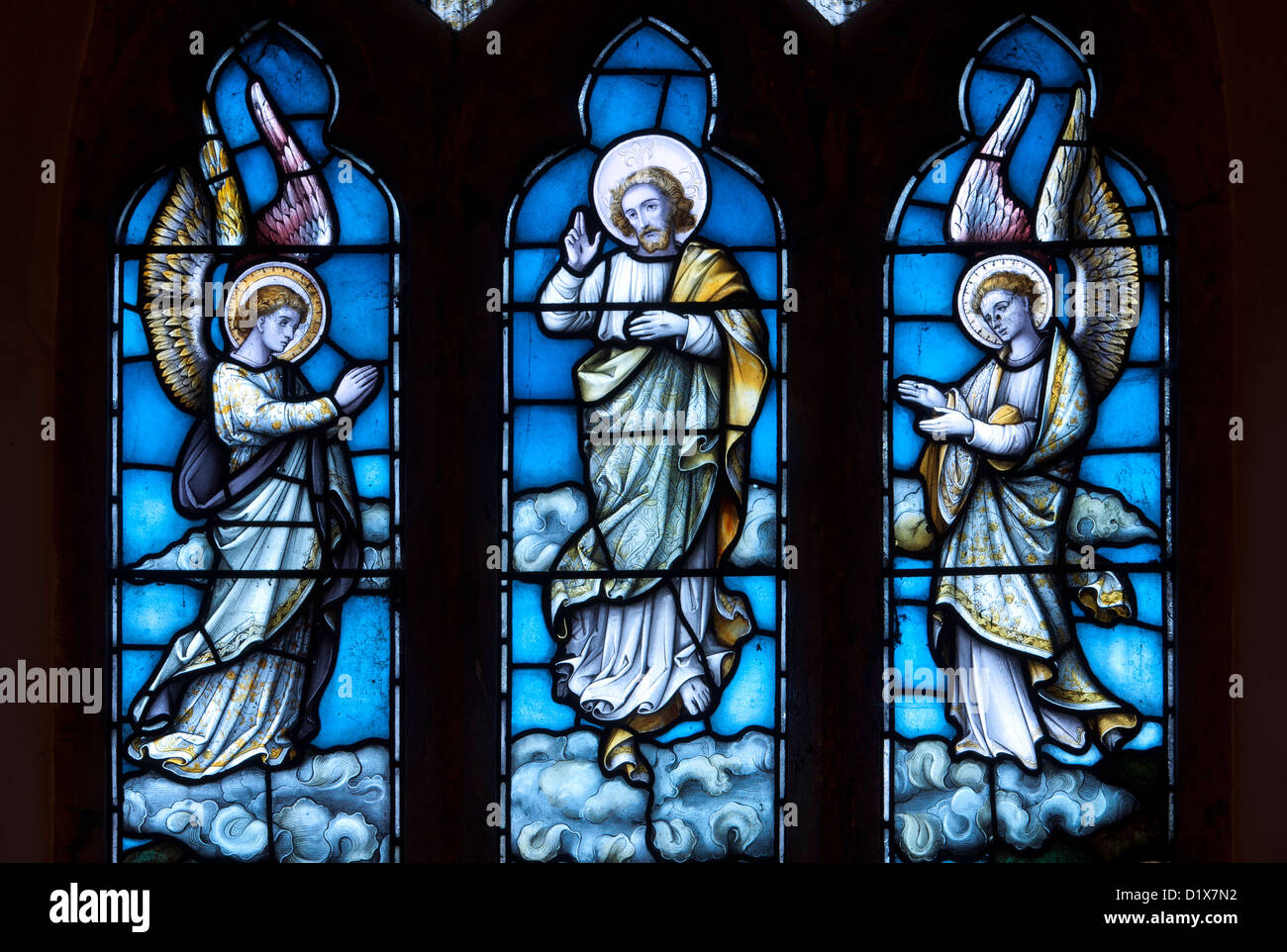 Glasfenster in St. Michael und alle Engel Kirche, Finmere, Oxfordshire ...