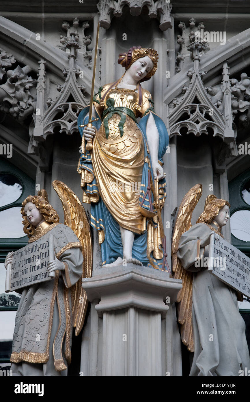 Letzte Jugdement durch Kung 1460-80; Berner Münster Kathedrale Kirche ...