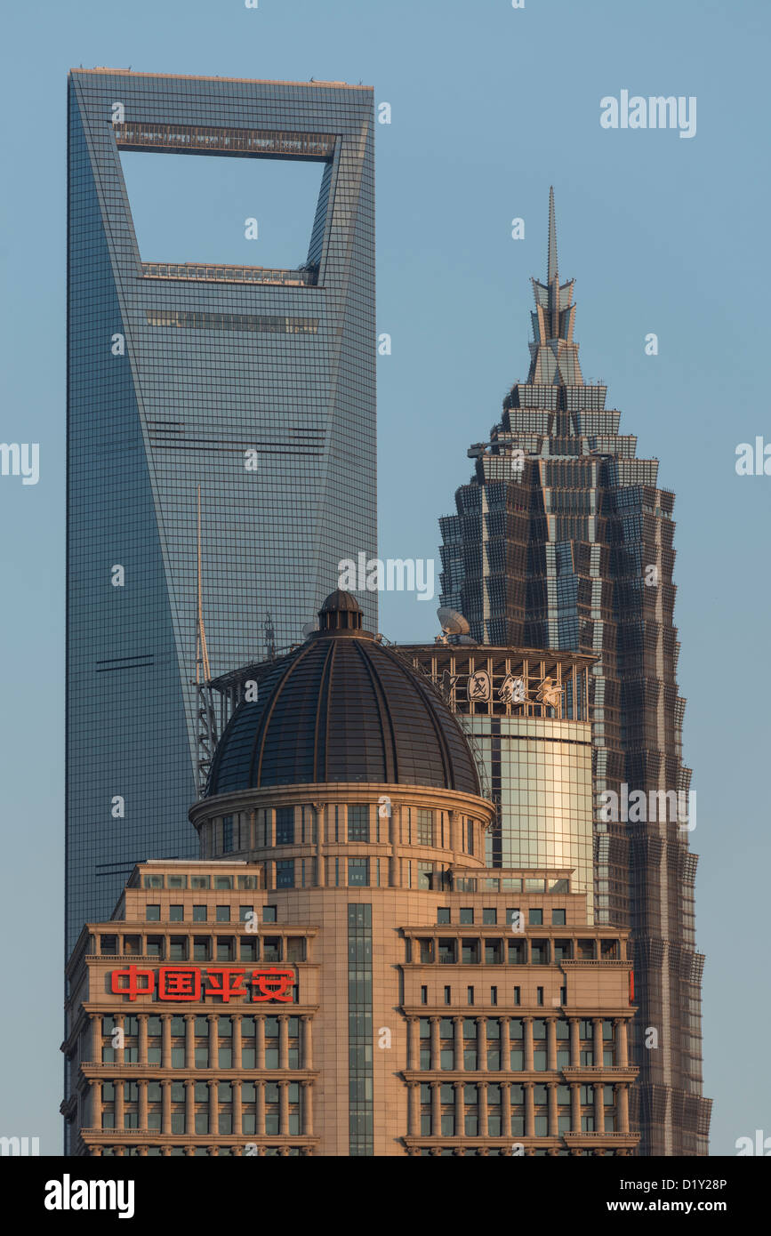 Shanghai World Financial Center, Jin Mao Tower und Ping'an Finance ...