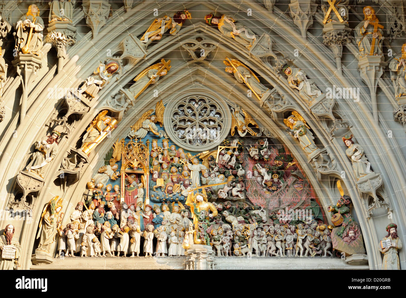 Fassade der Kirche Berner Münster, Bern, UNESCO World Heritage Site ...