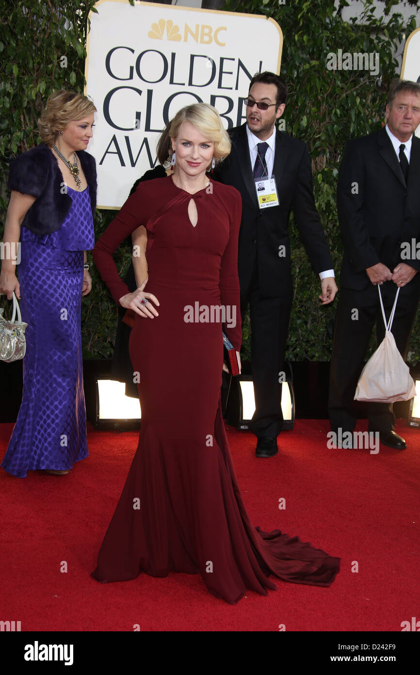 Schauspielerin Naomi Watts kommt an die 70. Annual Golden Globe Awards ...