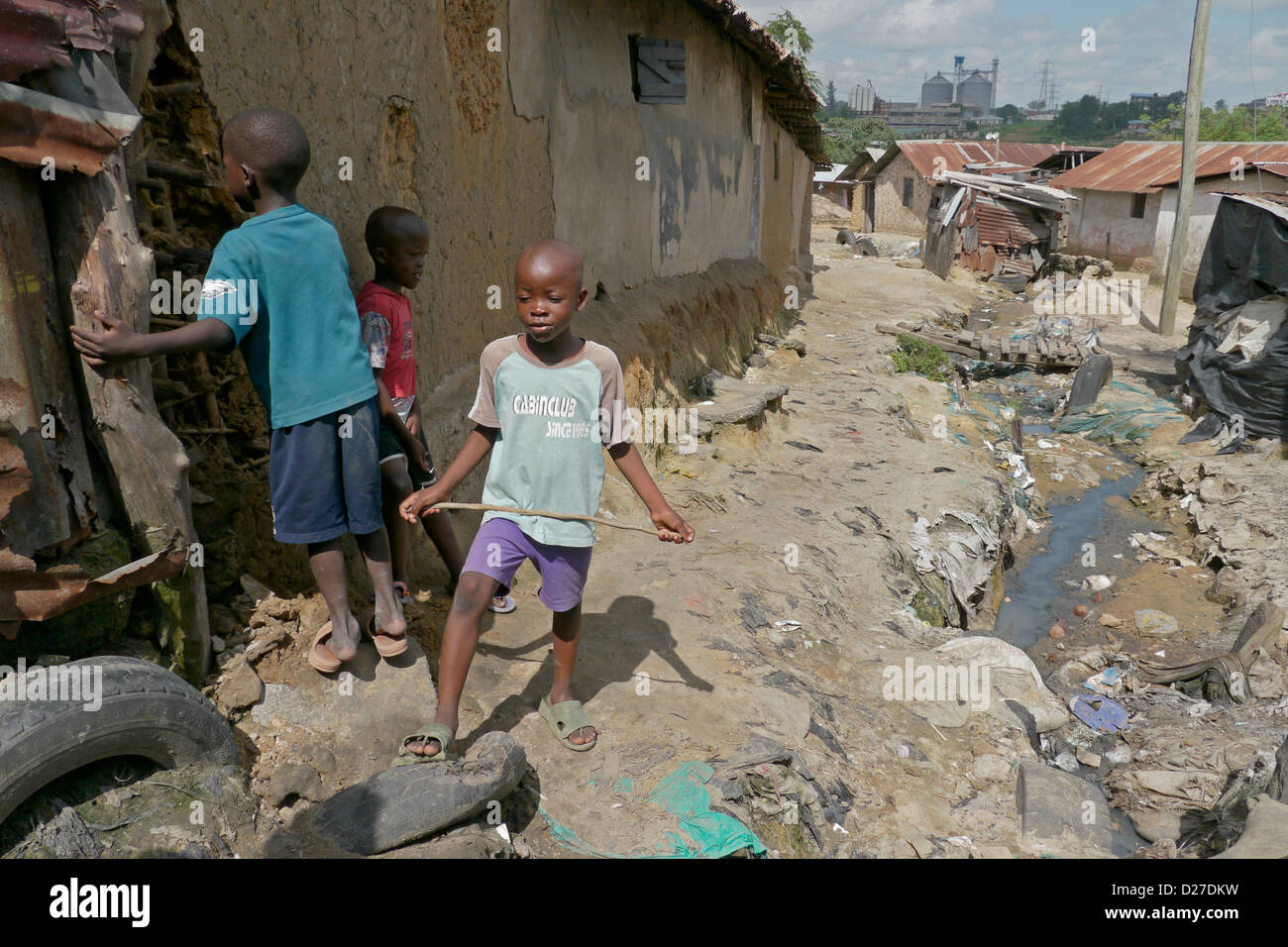 Kenia-Szenen in den Slums von Bangladesch. Mombasa. Foto: Sean Sprague ...