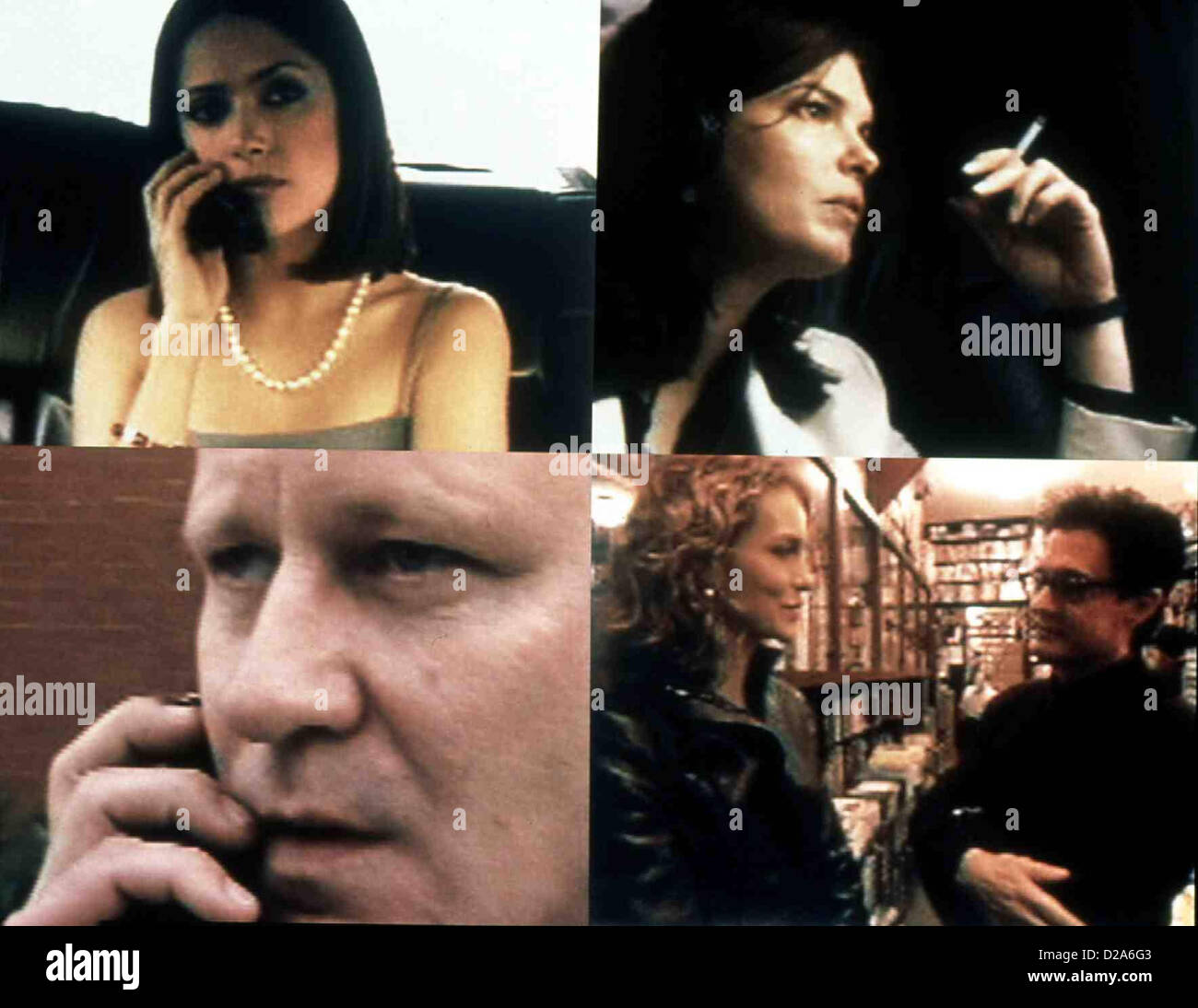 Time Code Zeit Code Salma Hayek (lo), Jeanne Tripplehorn (Ro), Stellan Skarsgard (Lu), Saffron ...
