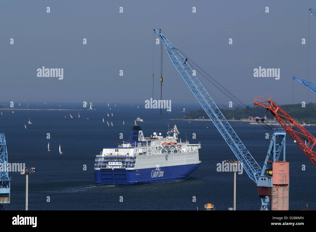 Kiel, Deutschland, der Reederei Color Line Oslo Fähre Stockfotografie ...