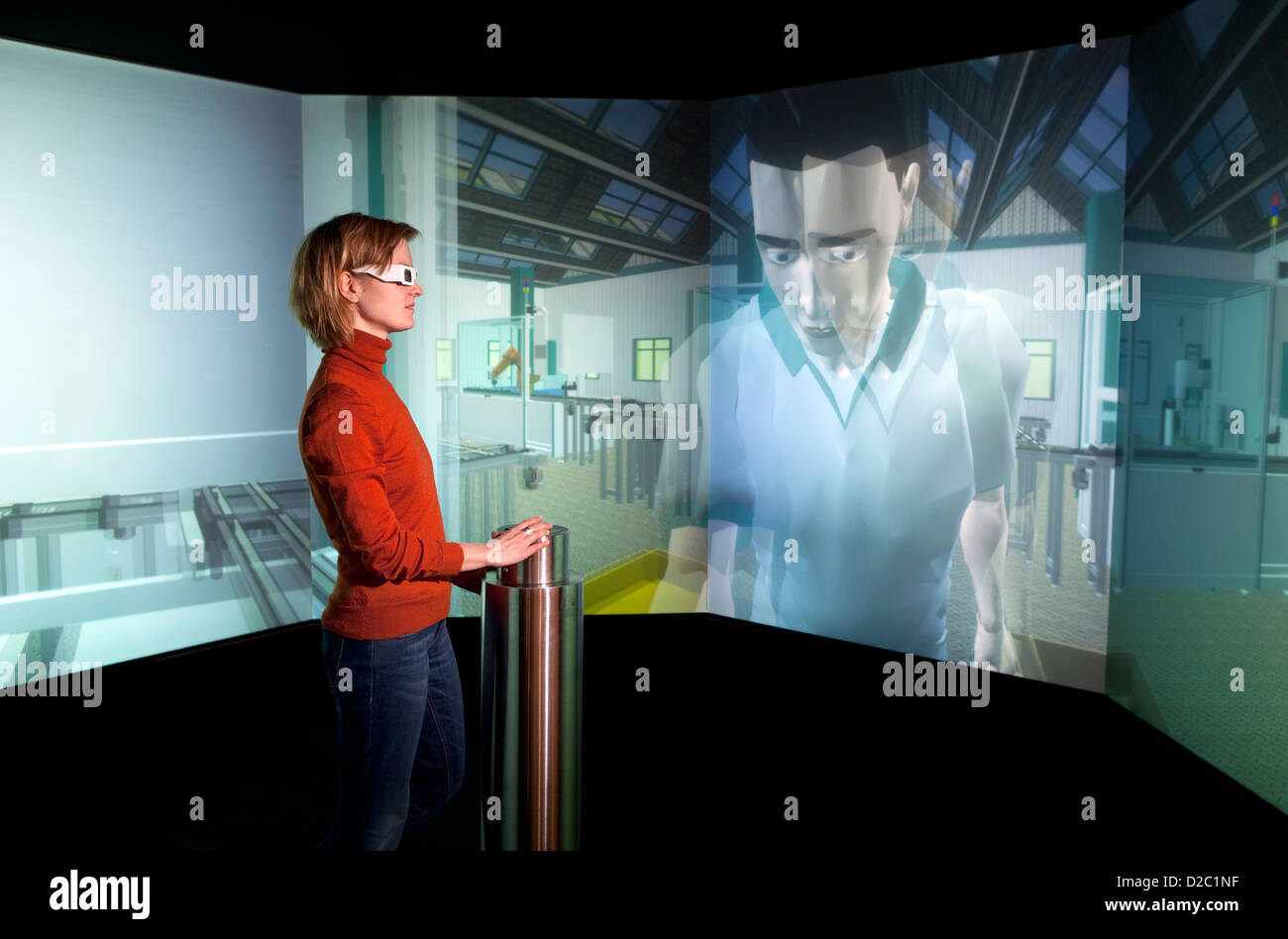 Dortmund, Deutschland, virtuelle Fabrik der Zukunft bei der DASA Museum ...