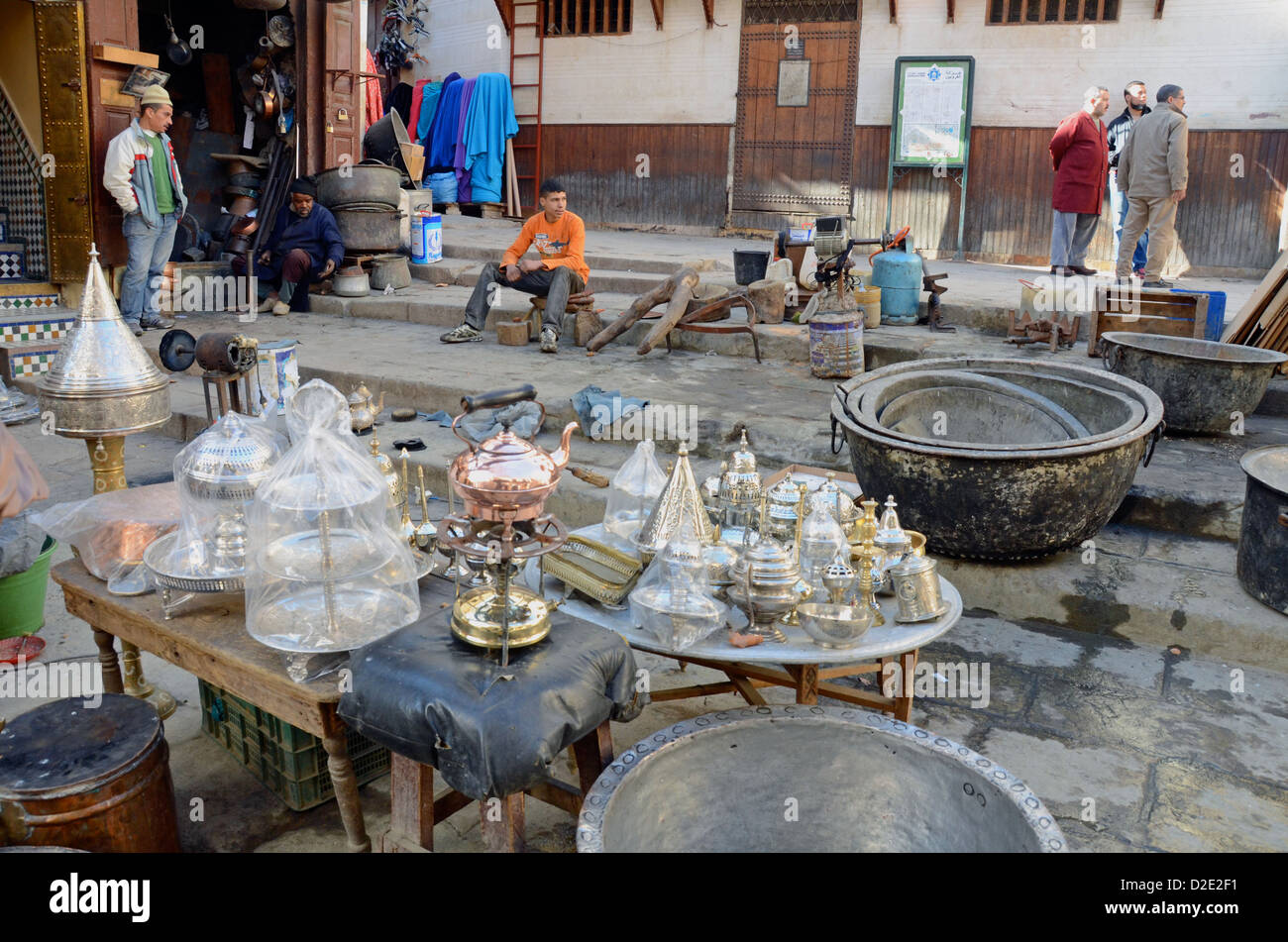 Metall-Souk, Fes, Fez, Marokko Stockfotografie - Alamy