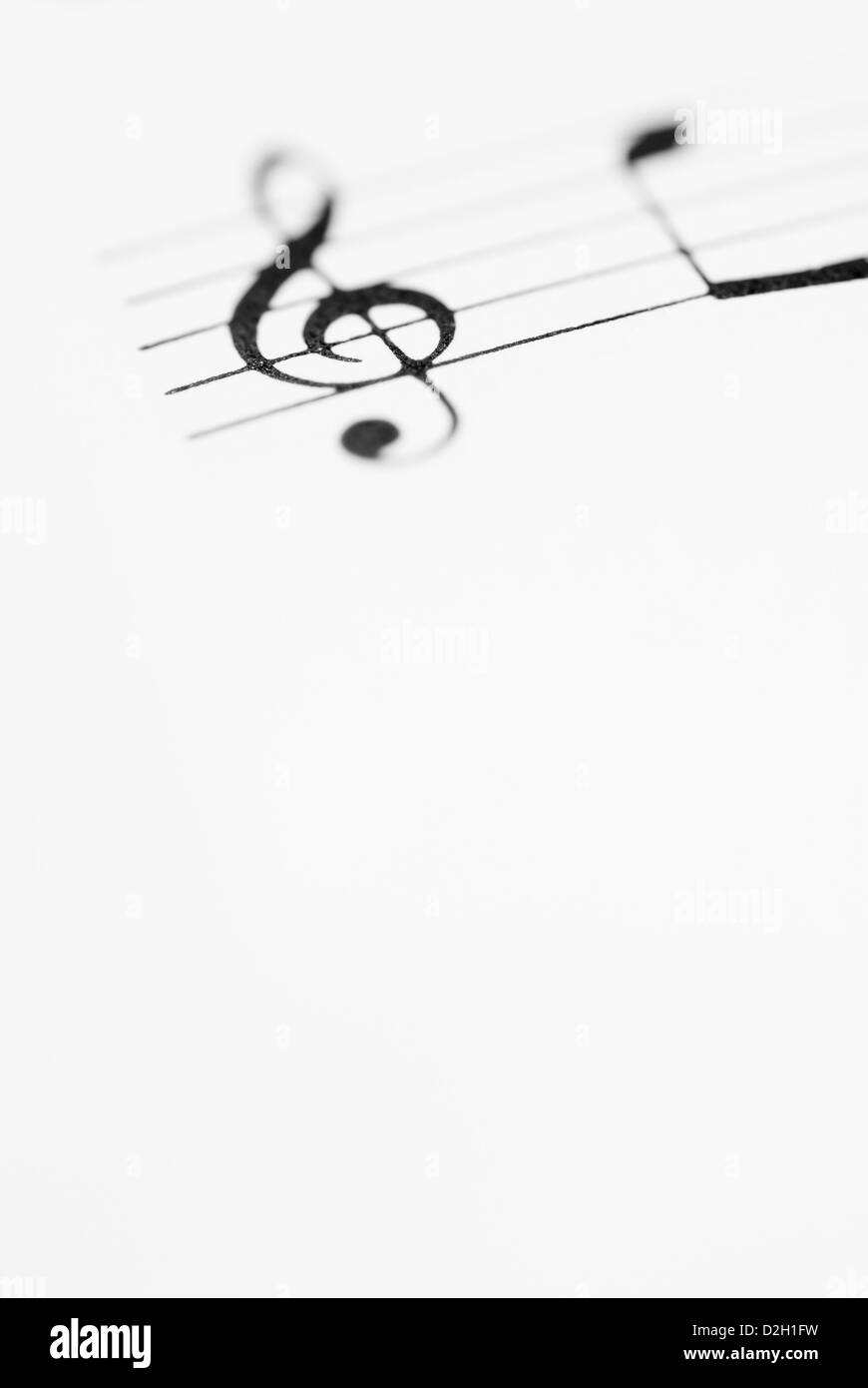 Musiknoten der noten nahaufnahme Ausgeschnittene Stockfotos und -bilder ...