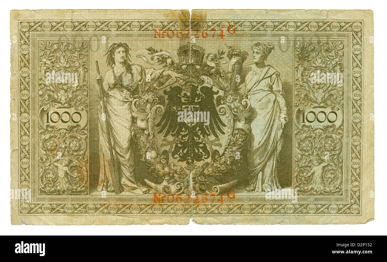 1000 mark note Stockfotos und -bilder Kaufen - Alamy