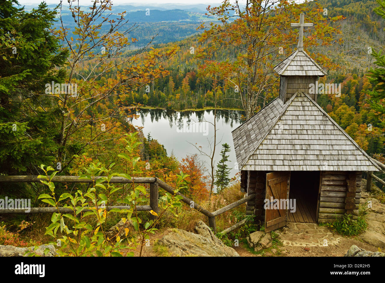 Rachelsee (Rachel See) und Rachelkapelle (Kapelle), Nationalpark ...