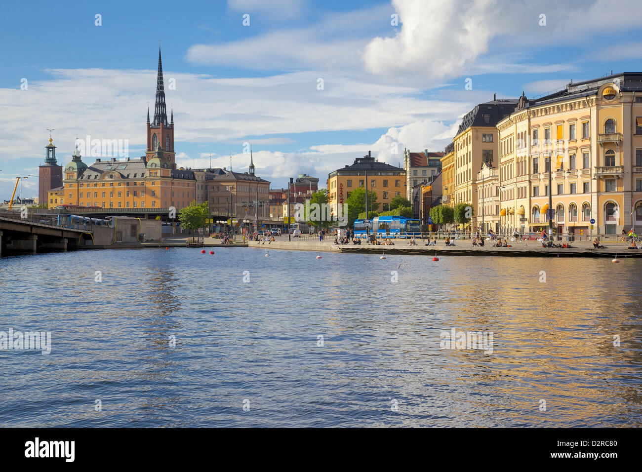 Riddarholmen mit Turm der Riddarholmskyrkan (Riddarholmen Kirche) auf ...
