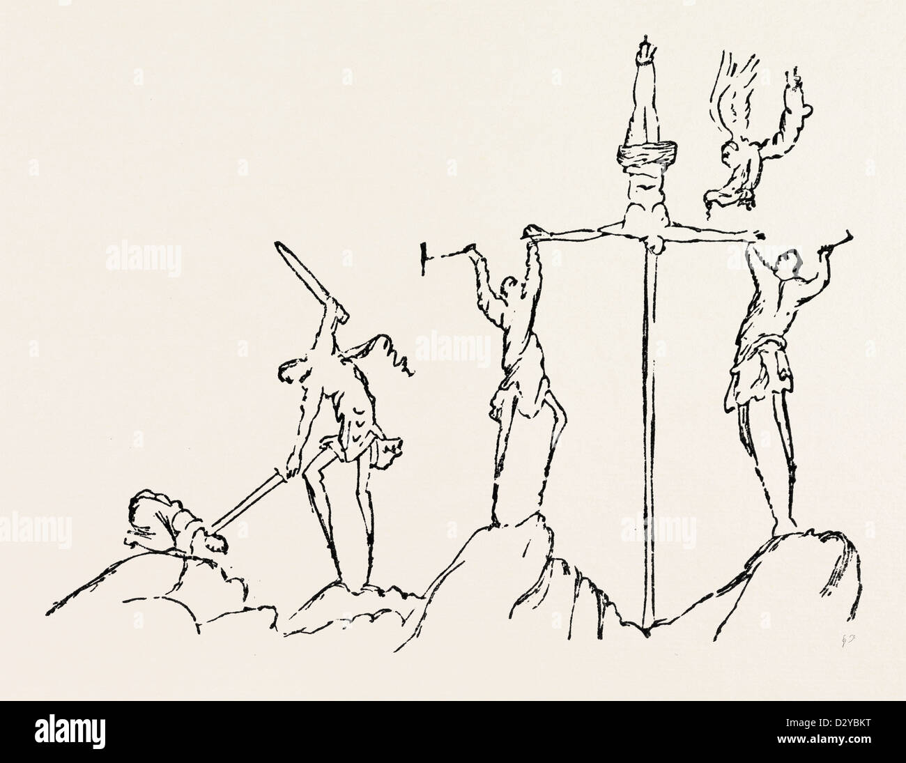 Drawing crucifixion -Fotos und -Bildmaterial in hoher Auflösung – Alamy