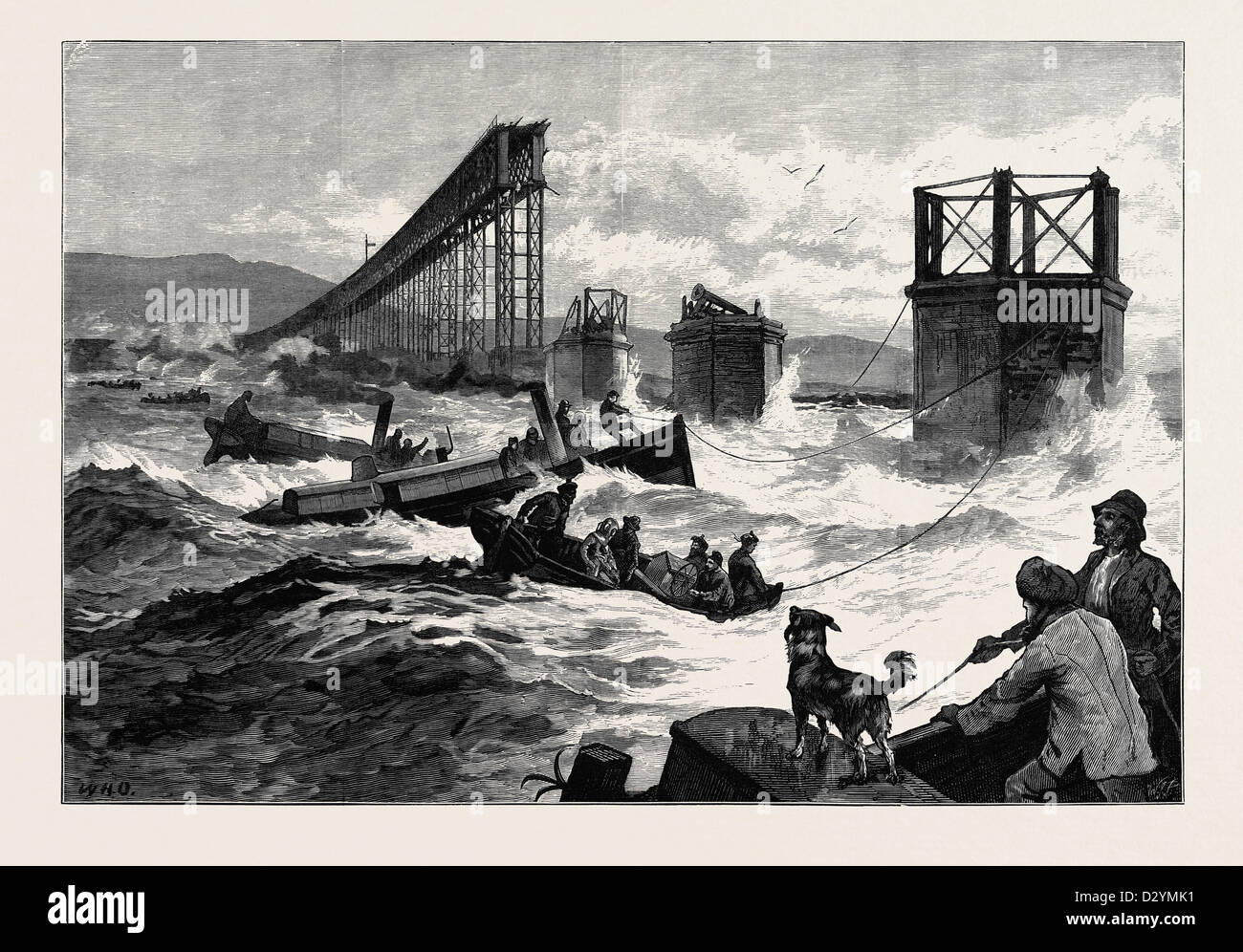 DIE TAY BRIDGE DISASTER: STEAM LAUNCHES UND TAUCHER BARGE IN SUCHE 1880 ...