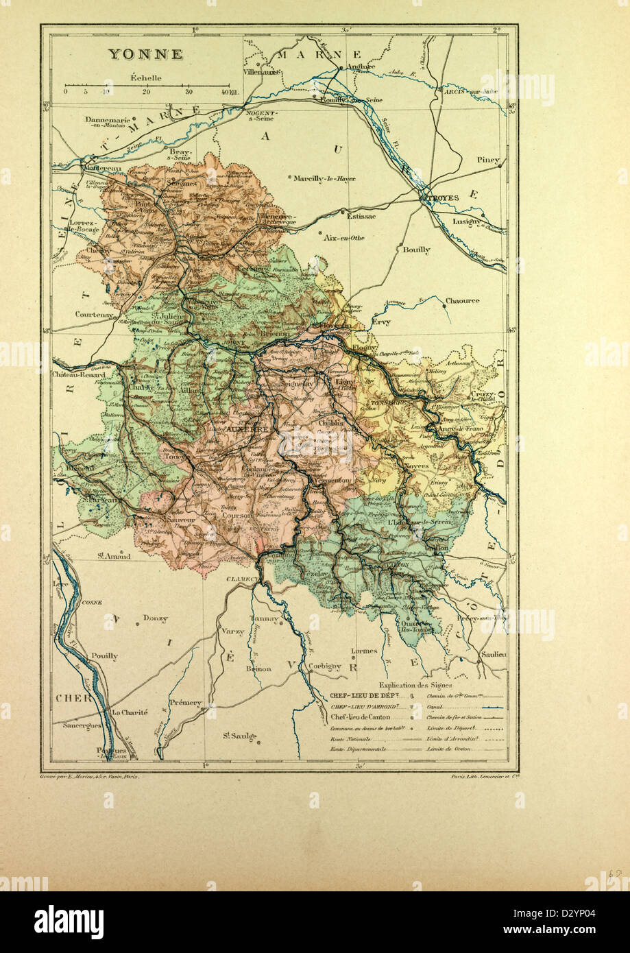 Yonne map -Fotos und -Bildmaterial in hoher Auflösung – Alamy