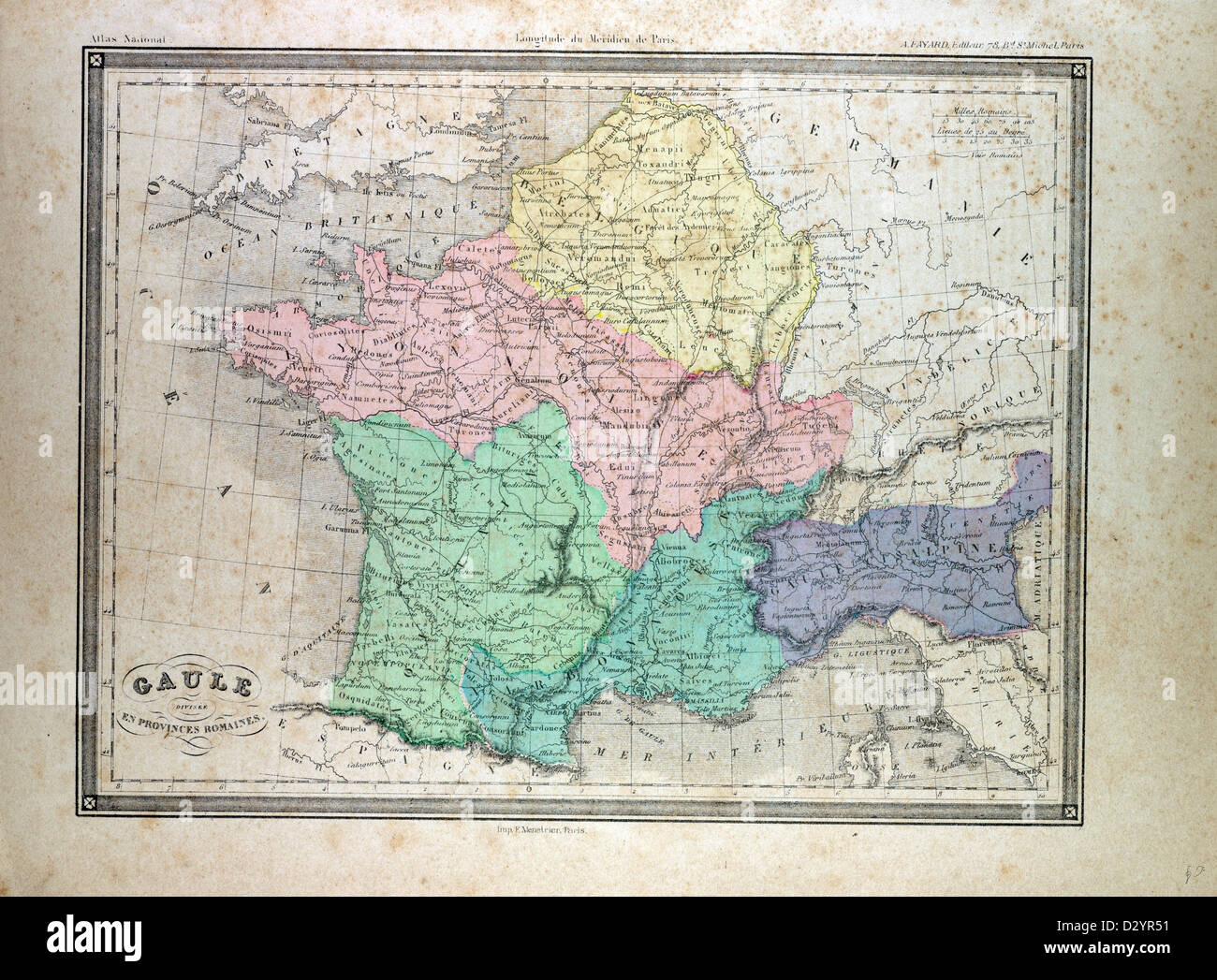 KARTE VON GALLIEN Stockfotografie - Alamy