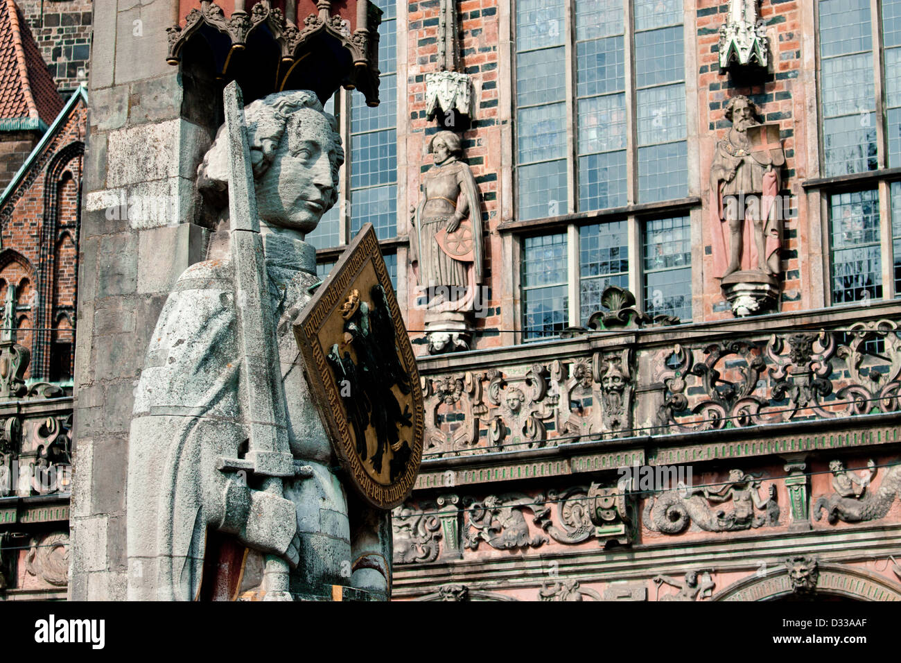 Statue von Roland Marktplatz Bremen Deutschland Stockfotografie - Alamy