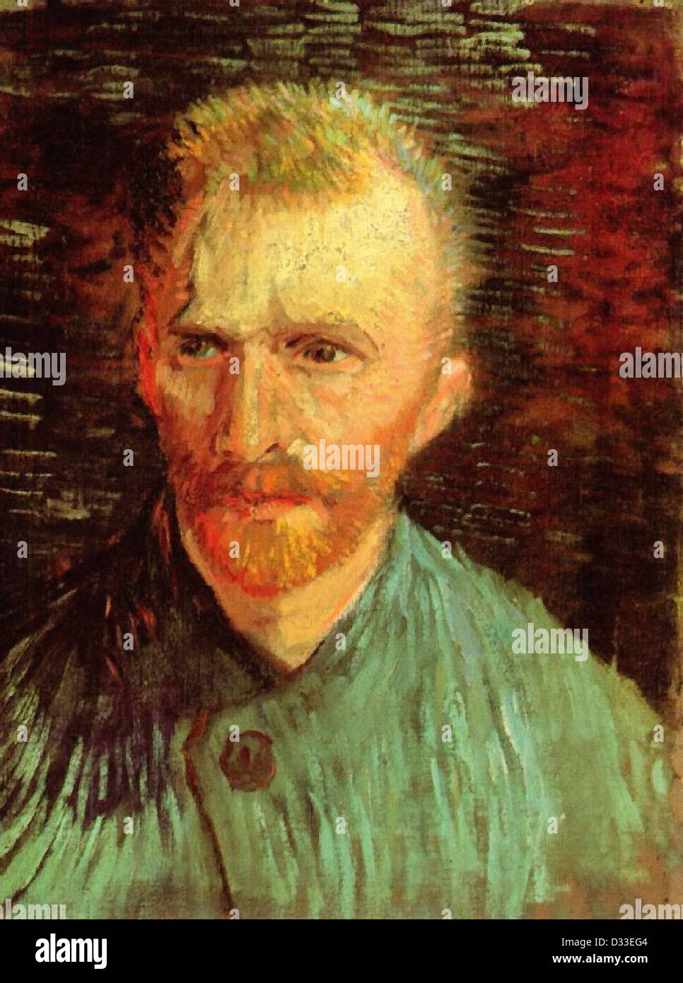 Vincent Van Gogh: Self Portrait mit Filz Hut. 1887 Öl auf Leinwand ...