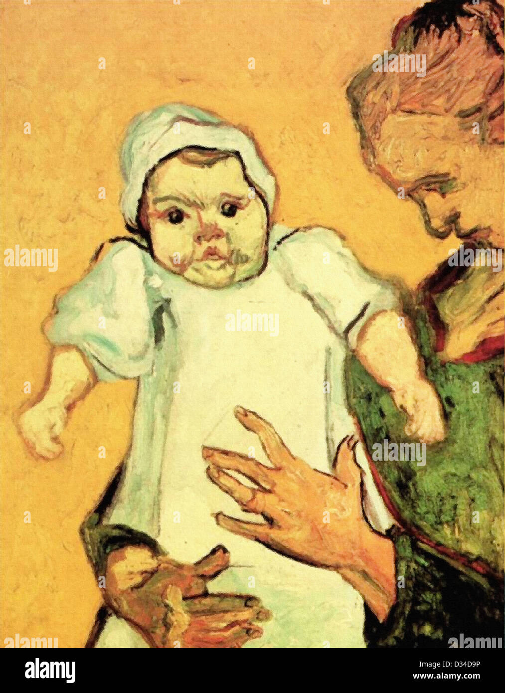 Vincent Van Gogh: Mutter Roulin mit dem Jesuskind. 1888 Öl auf Leinwand ...