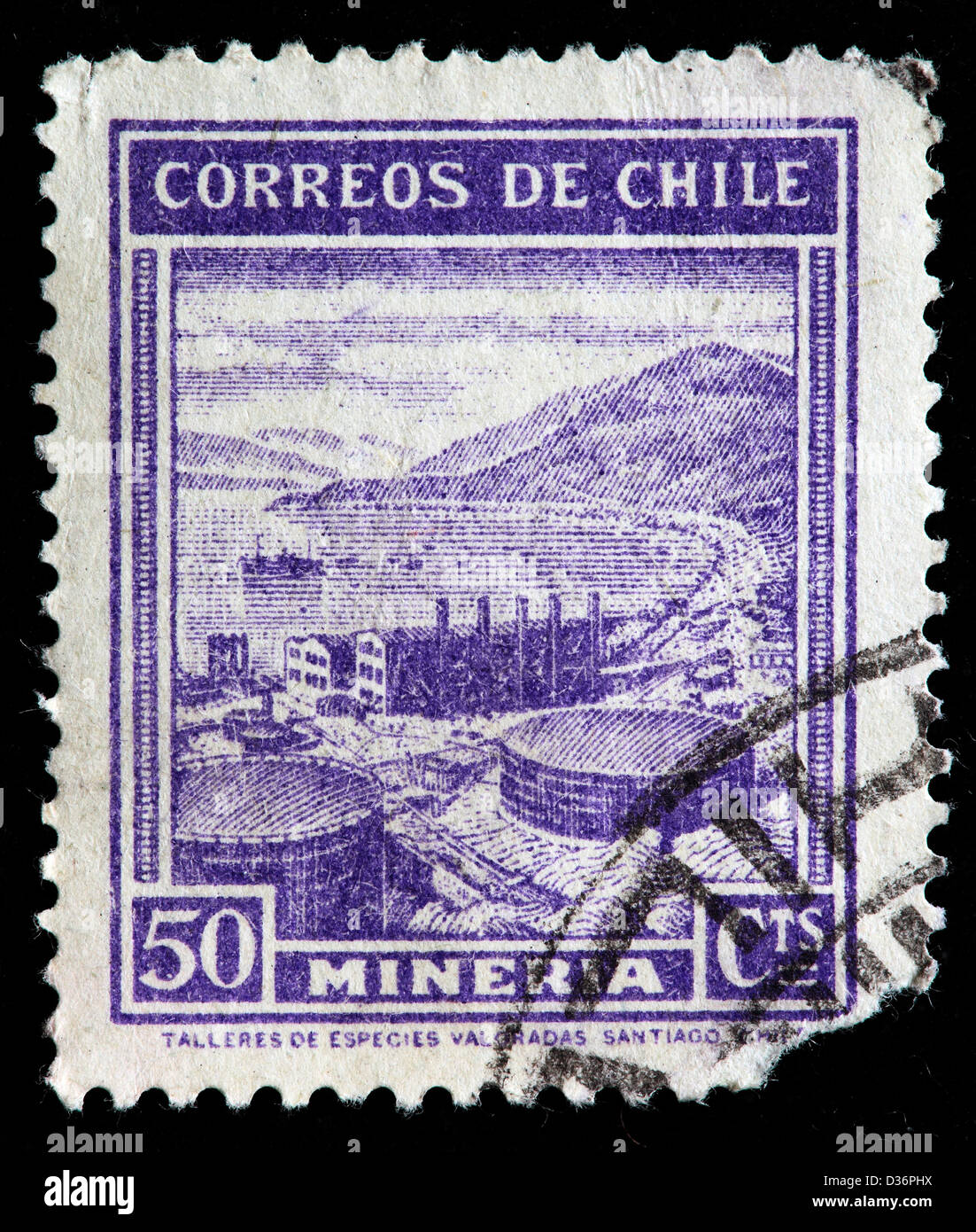 Chilean bellflower or copihue stamp -Fotos und -Bildmaterial in hoher ...
