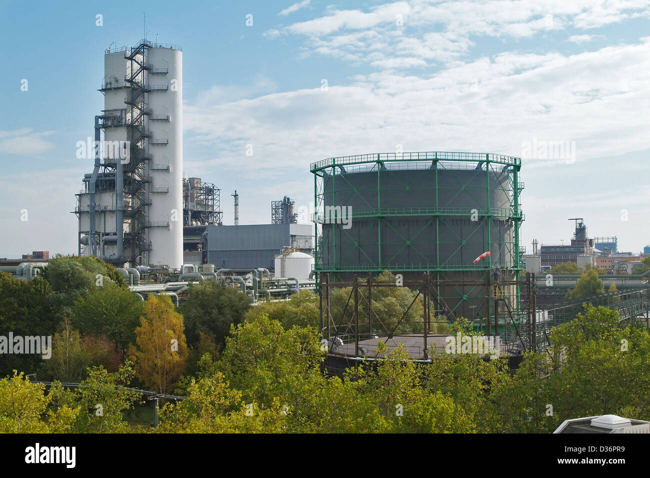 Industrielle Anlage der BASF Ludwigshafen, Deutschland Stockfotografie ...