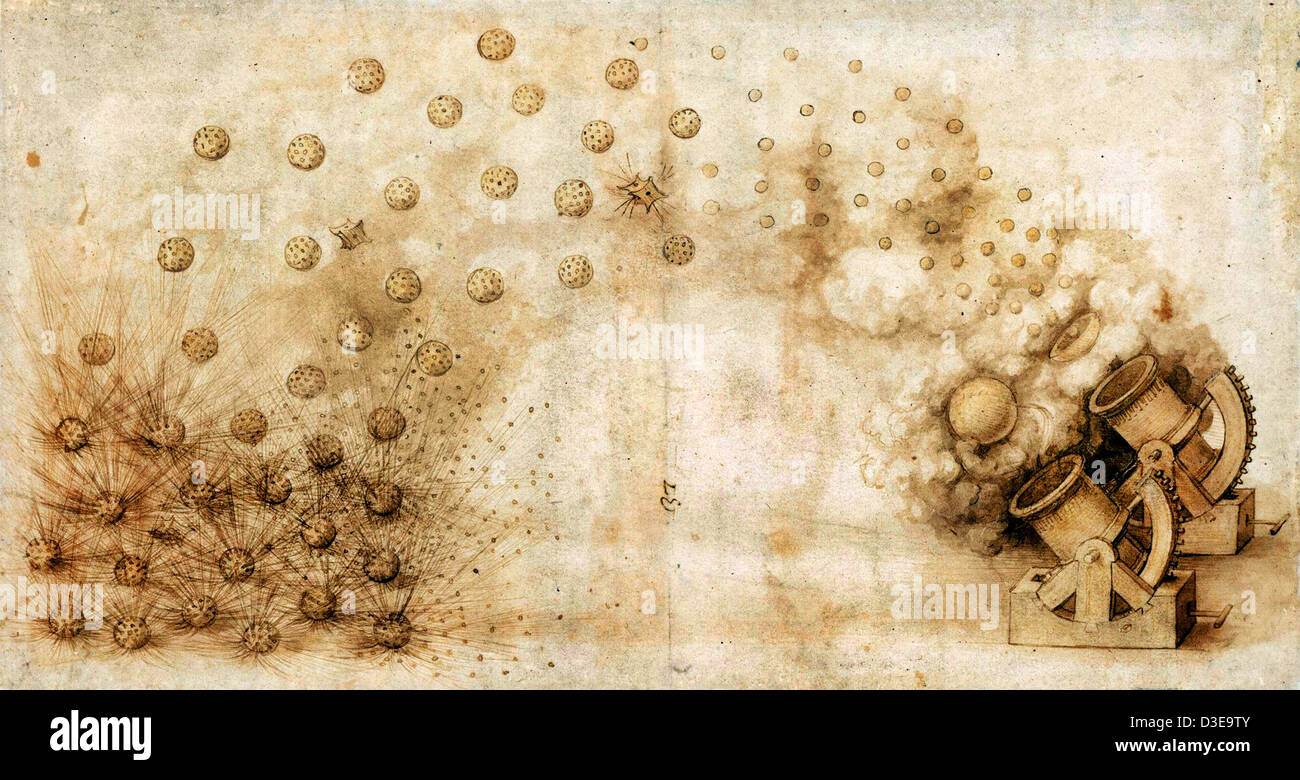 Leonardo da Vinci, Codex Atlanticus Stockfotografie - Alamy