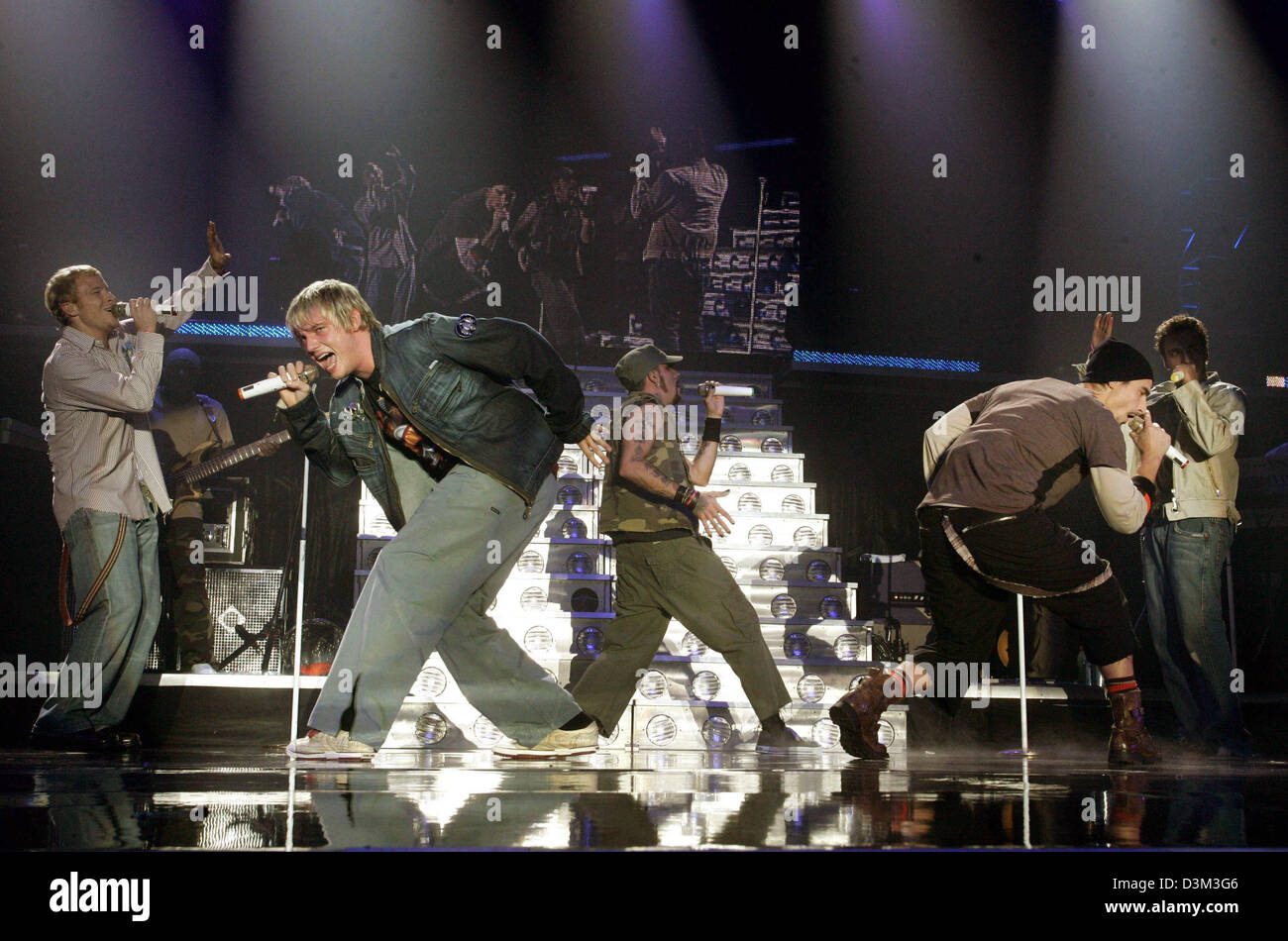 (Dpa-Datei) - führen die Backstreet Boys in der Messehalle in Dresden ...