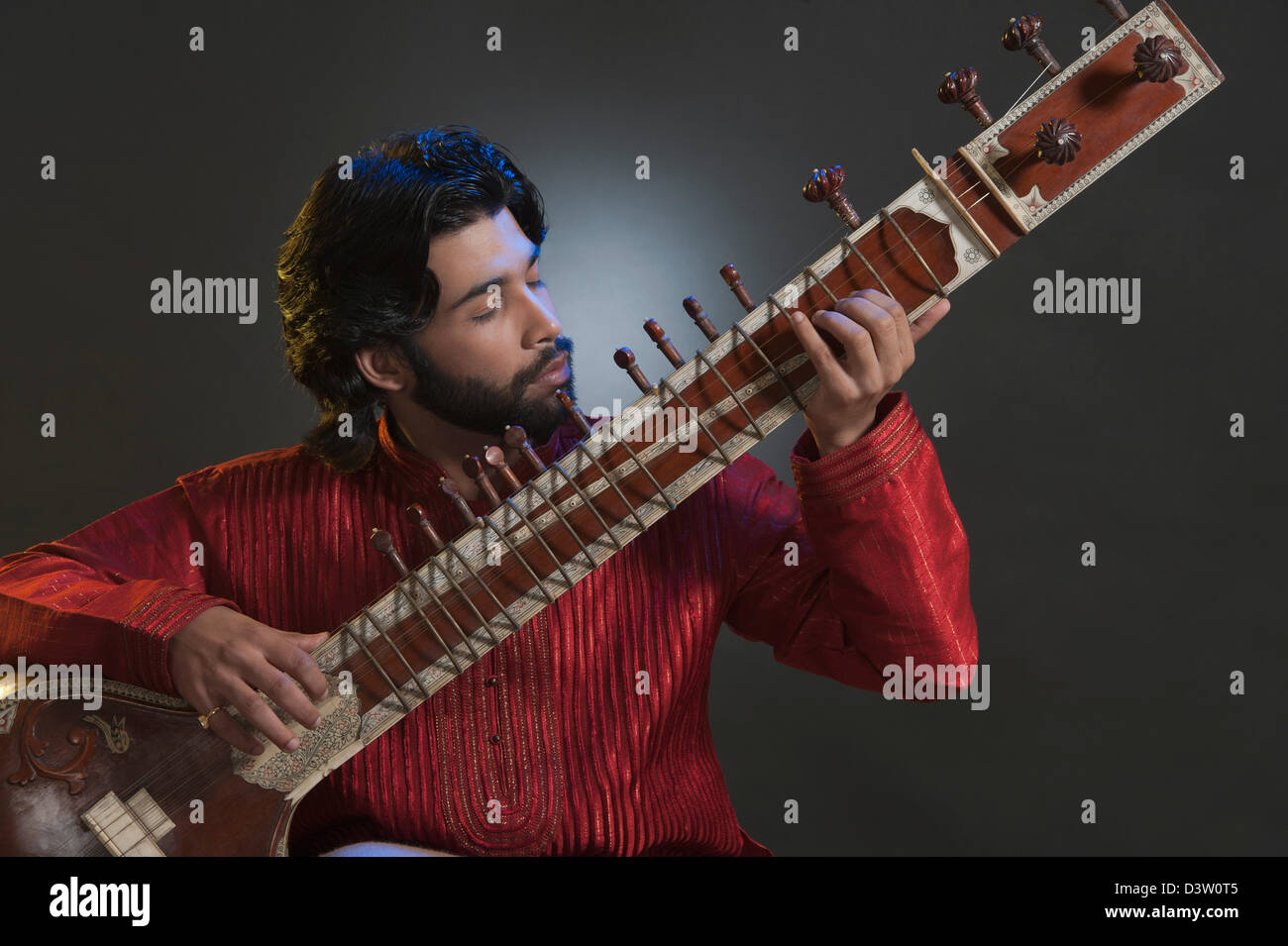 Indian Classical Musical Instruments Sitar Stockfotos und -bilder ...