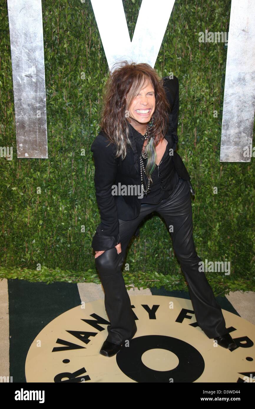 Los Angeles, USA. 24. Februar 2013. Sänger Steven Tyler kommt bei der ...