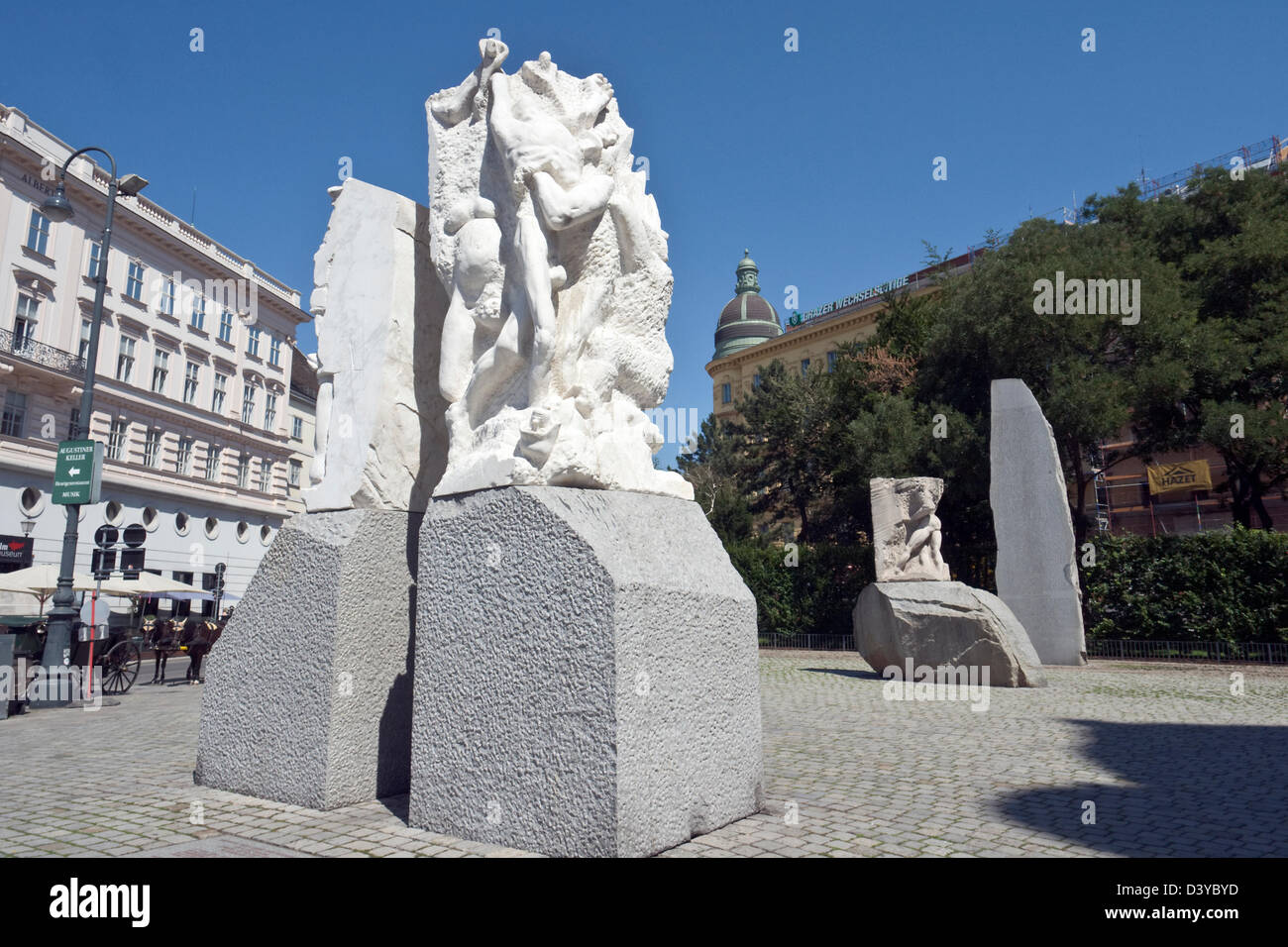 Hrdlicka-Denkmal in Wien Stockfotografie - Alamy
