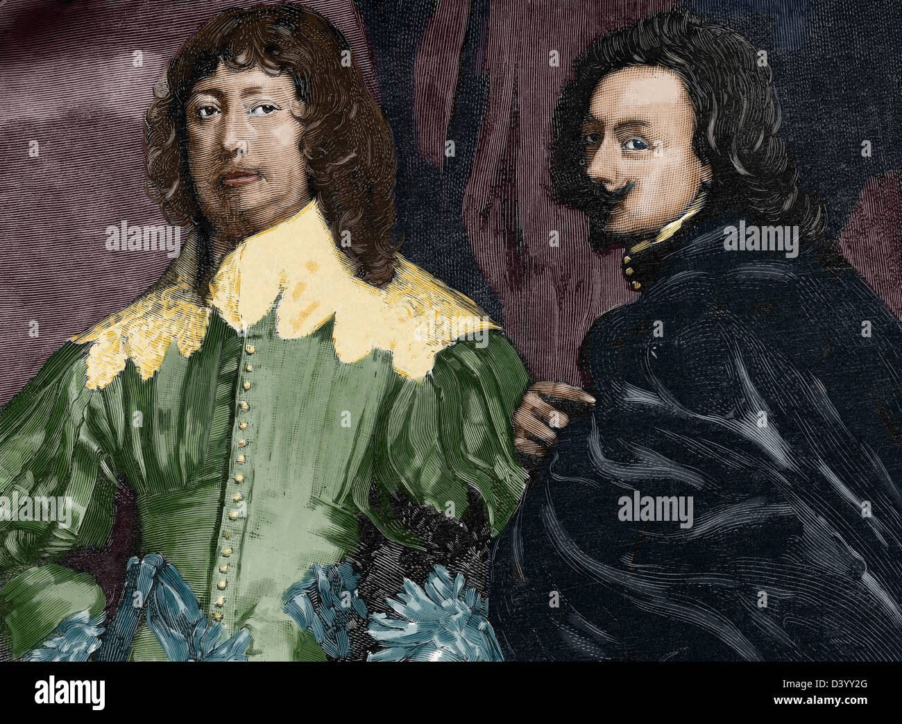 Flämischer Maler Anthony van Dyck (1599-1641) und englische Politiker ...