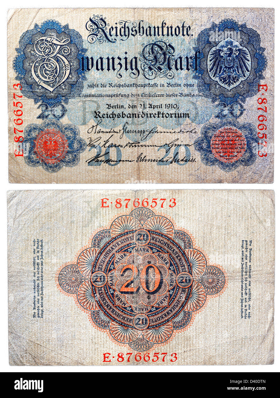 Zwanzig mark note -Fotos und -Bildmaterial in hoher Auflösung – Alamy