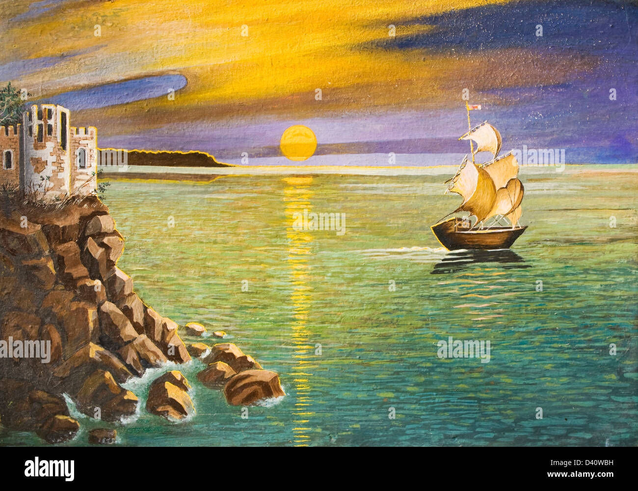 Ship Oil Painting Stockfotos und -bilder Kaufen - Alamy