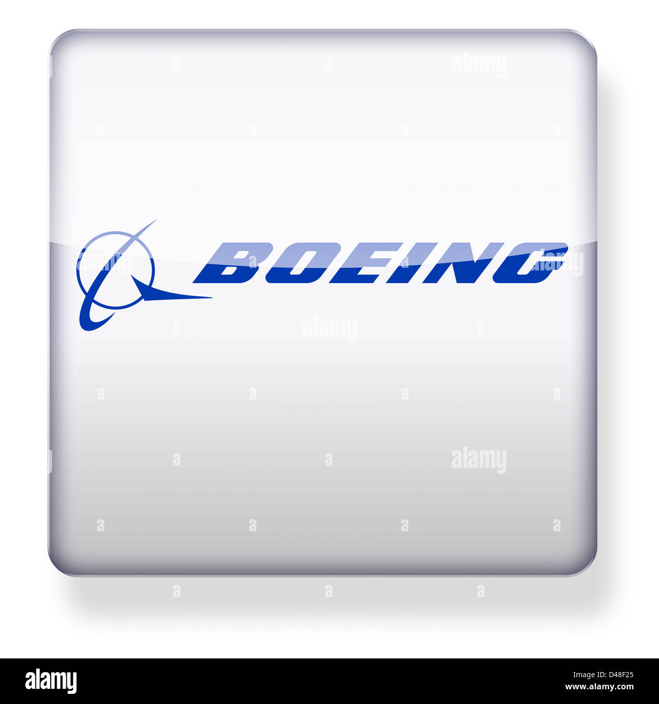 Boeing-Logo als ein app-Symbol. Clipping-Pfad enthalten Stockfotografie ...