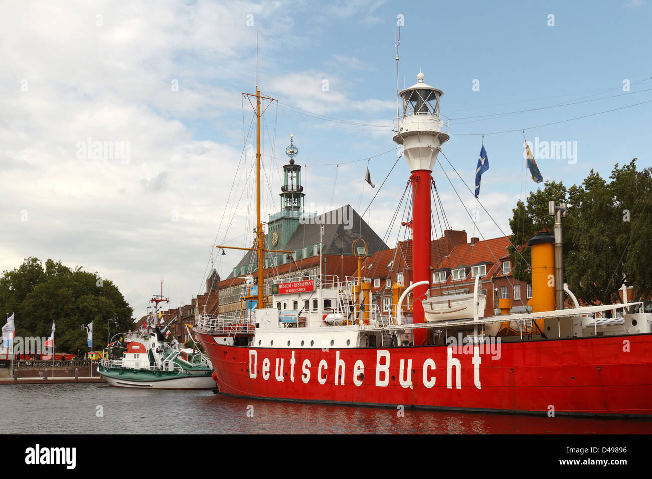 Emden, Deutschland, das ehemalige Feuerschiff Amrumbank in Emden ...