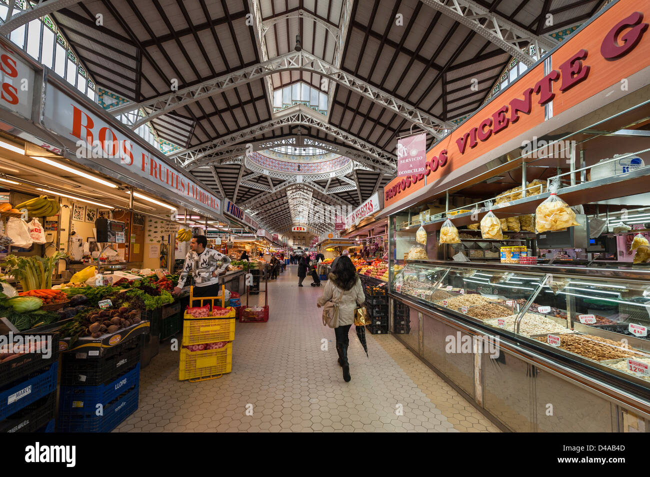 Central Market (Mercado Central), Valencia Stockfotografie - Alamy