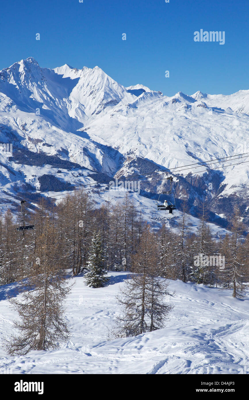 Vallandry Sessellift Stockfotos und -bilder Kaufen - Alamy