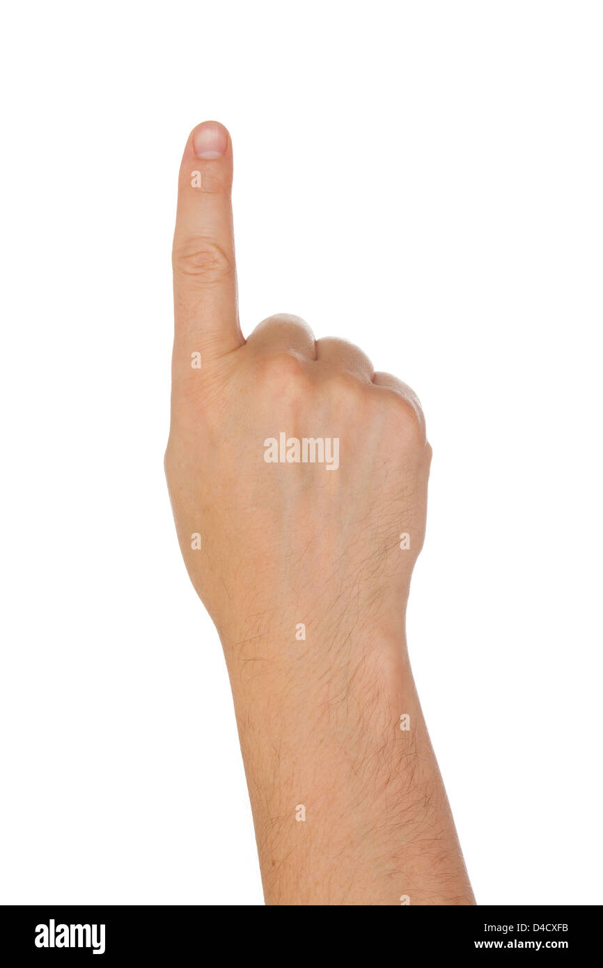 Hand sign forefinger -Fotos und -Bildmaterial in hoher Auflösung – Alamy