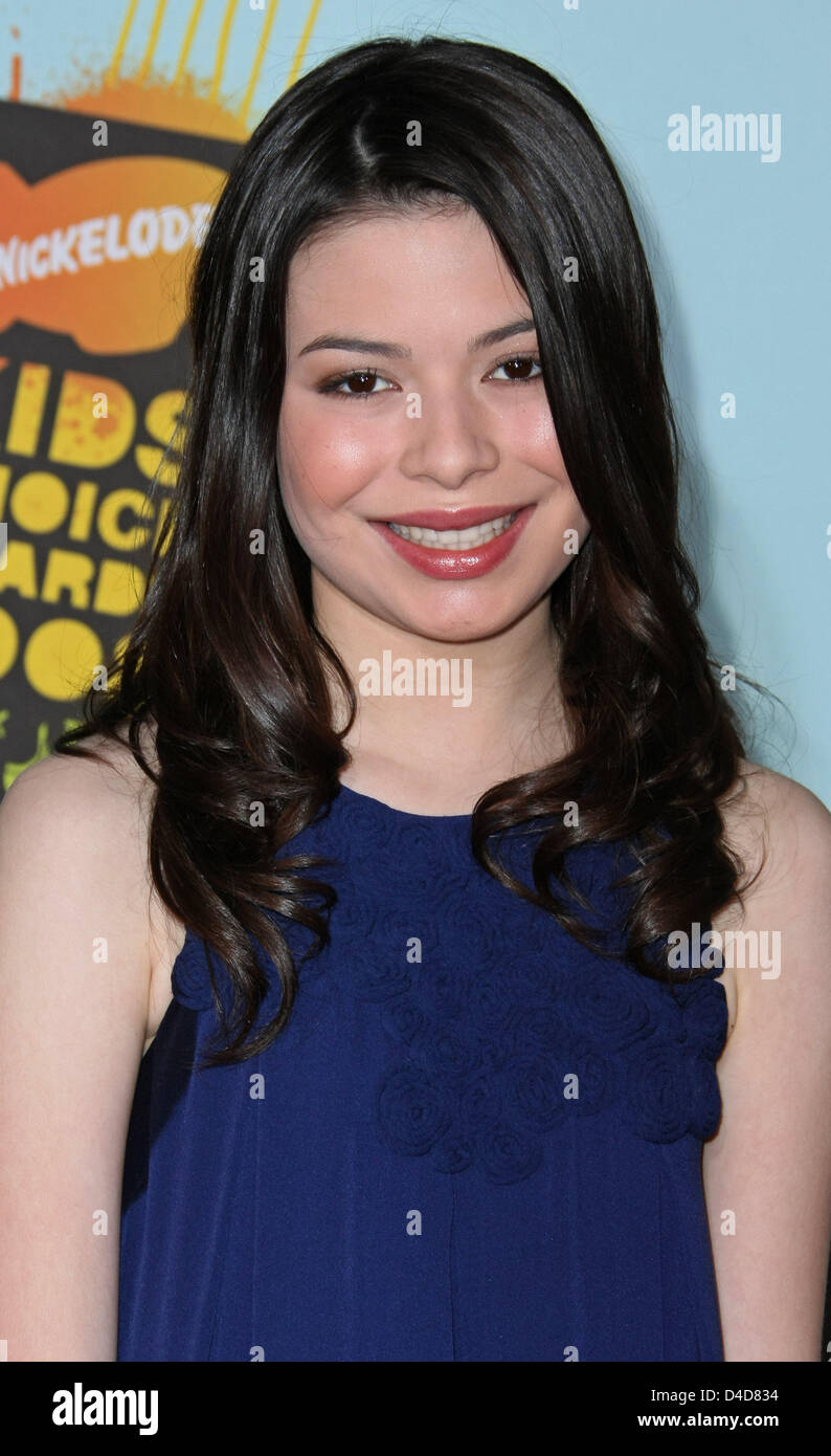 Schauspielerin Miranda Cosgrove kommt für die Nickelodeon Kids' Choice ...